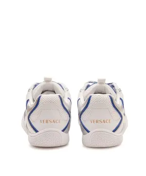 Versace Mesh Lace-up Sneakers - Bluesilver