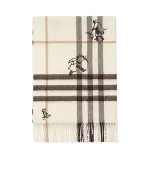 Burberry Check Mates Cashmere Scarf