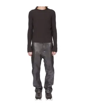 Rick Owens Ribbed Geo Panelled Sweater