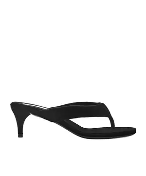 Alaïa Heeled Thong Mules - Black
