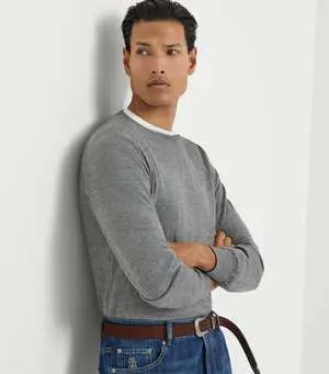 Brunello Cucinelli Cashmere-silk Crew-neck Sweater