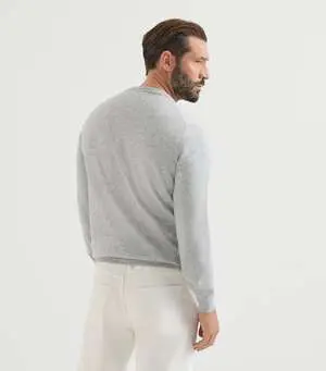 Brunello Cucinelli Cashmere Crew-neck Sweatshirt - Grey
