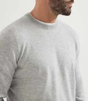 Brunello Cucinelli Cashmere Crew-neck Sweatshirt - Grey