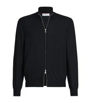 Brunello Cucinelli Cashmere-silk Zip-up Cardigan