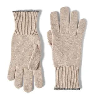 Brunello Cucinelli Cashmere Gloves - Beige
