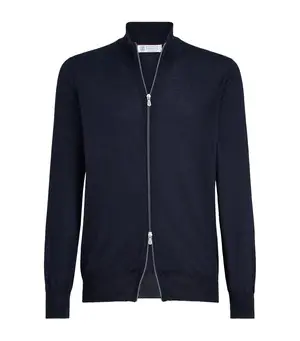 Brunello Cucinelli Cashmere-silk Zip-up Cardigan