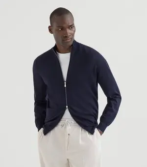 Brunello Cucinelli Cashmere-silk Zip-up Cardigan