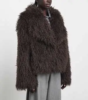 Source Unknown Faux Fur Hathi Jacket