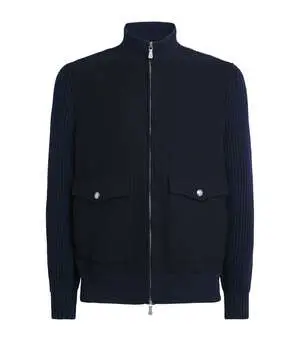 Eleventy Wool Bomber Jacket
