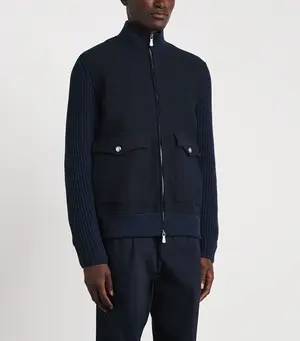 Eleventy Wool Bomber Jacket