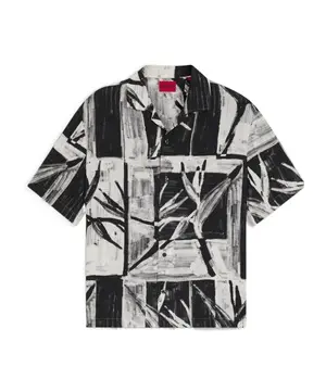 Hugo Boss Floral-print Short-sleeve Shirt
