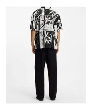 Hugo Boss Floral-print Short-sleeve Shirt