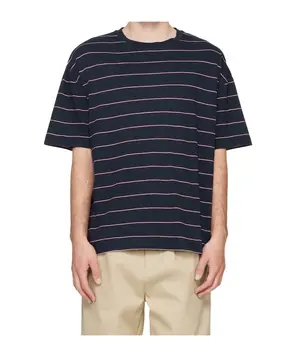 A.p.c. Loose T-shirt With Pink Stripes