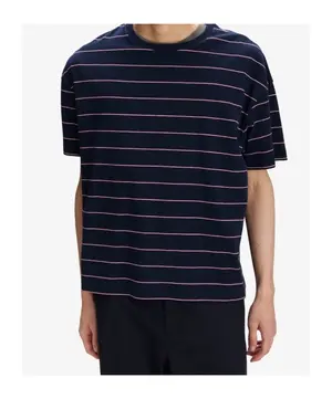 A.p.c. Loose T-shirt With Pink Stripes