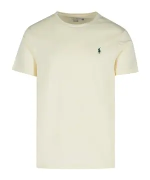 Polo Ralph Lauren Logo Embroidered Crewneck T-shirt - Cream