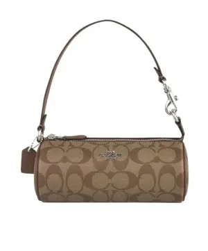 COACH Logo Shoulder Bag - Khaki/saddle Color