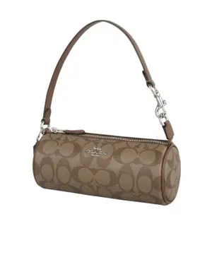 COACH Logo Shoulder Bag - Khaki/saddle Color