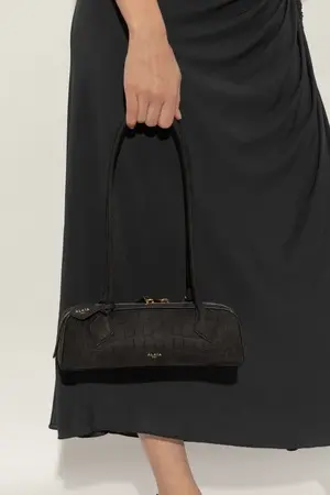 Alaïa Le Teckel Zip-up Shoulder Bag - Black