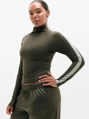 Athleta Renew Seamless Mock Neck Top