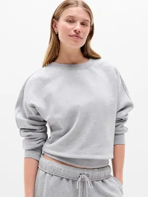Athleta Forever Fleece Classic Crew Sweatshirt - Grey