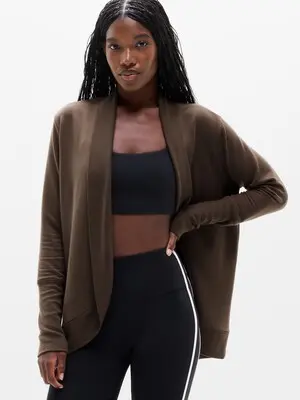 Athleta Coaster Luxe Open Cardigan - Truffle