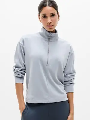 Athleta Seasoft Classic Quarter Zip Sweatshirt