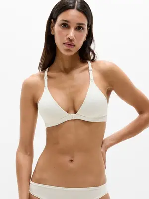 Athleta Bodymove Front Close Bra A-c - Bone