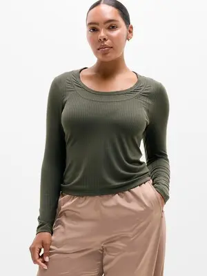 Athleta Perfect Rib Layered Top