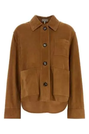 LOEWE Loewe Women Caramel Suede Jacket