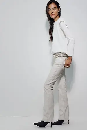 Free People We The Free Sloane Coated Stacked Skinny Jeans - White Lightning