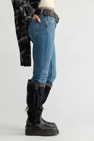 Dr. Martens Fusion Fringe Hi Boots - Black