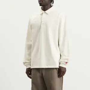 The North Face Red Box Rugby Shirt - White Dune