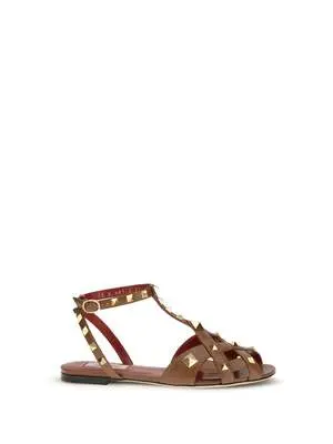 Valentino Garavani Studdy Sandals - Brown