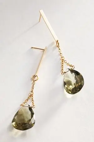 HEATHER HAWKINS Hold On Faceted Gemstone Earrgs - Green Pattern