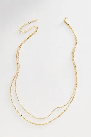HEATHER HAWKINS Draped Drawn Box Cha Necklace - Gold