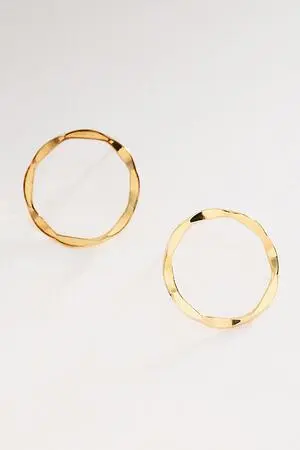 HEATHER HAWKINS Circle Stud Earrgs - Gold