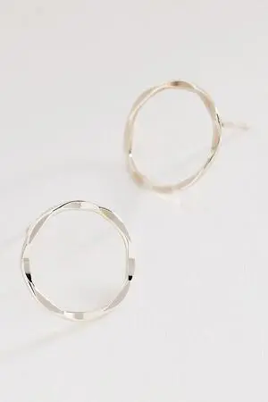 HEATHER HAWKINS Circle Stud Earrgs - Silver