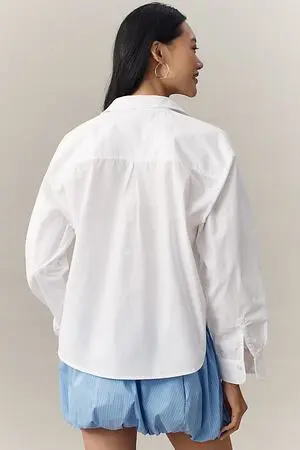 Maeve Shrunken Bennet 100% Cotton Buttondown Shirt