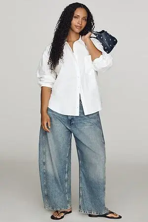 Maeve Shrunken Bennet 100% Cotton Buttondown Shirt