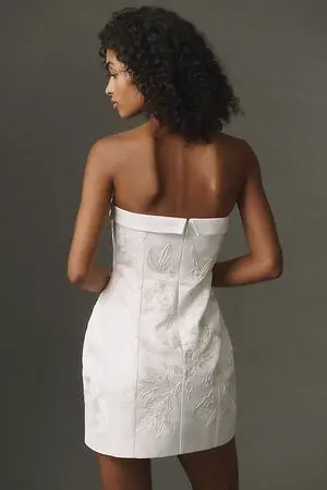 Bhldn Strapless Sat Mi Dress