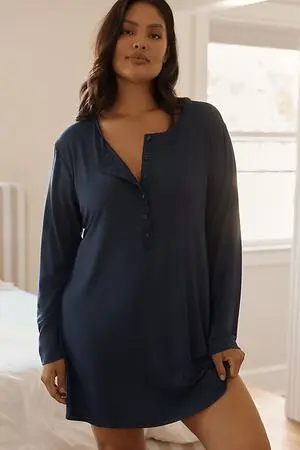 LYREBIRD Henley Lounge Dress Modaluxe - Navy