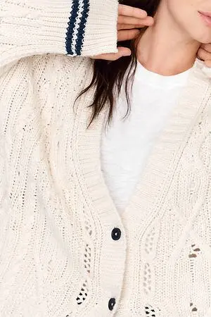 PILCRO Cable-knit Cardigan Sweater