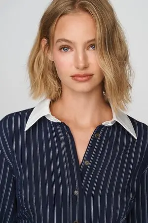 Maeve Long Sleeve Slim Mi Shirtdress