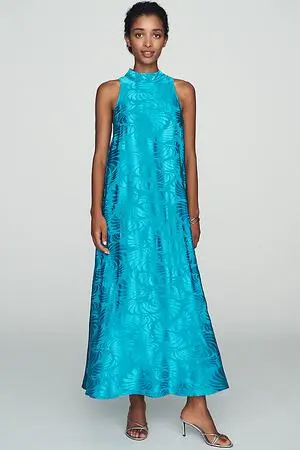 Anthropologie Farm Rio X Mock-neck Sleeveless Maxi Dress - Banana Wings