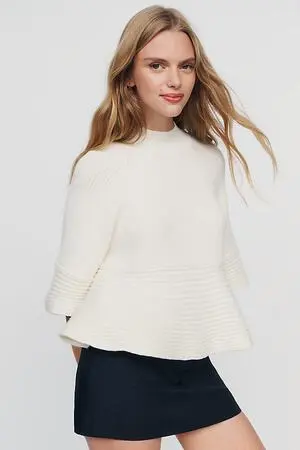 Maeve Mock-neck Swg Sweater - Cream