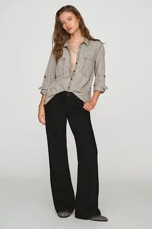 Anthropologie Frame The Gray Low-rise Wide-leg Jeans
