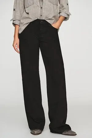 Anthropologie Frame The Gray Low-rise Wide-leg Jeans