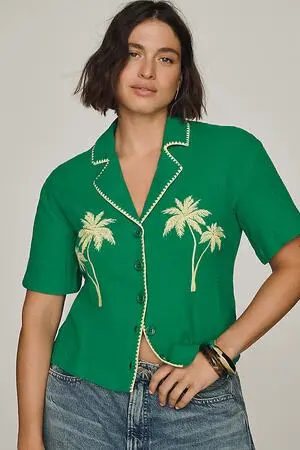 English Factory 100% Cotton Buttondown Shirt - Green