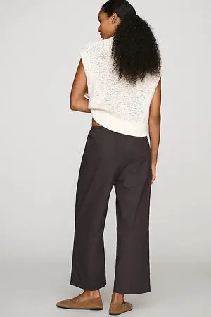 DOLAN Cotton Double-knee Pull-on Trousers - Dark Brown