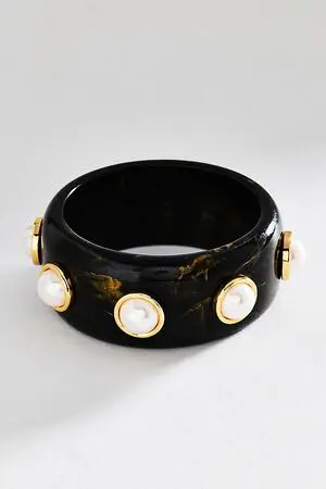 Anthropologie Pearl Stud Bangle